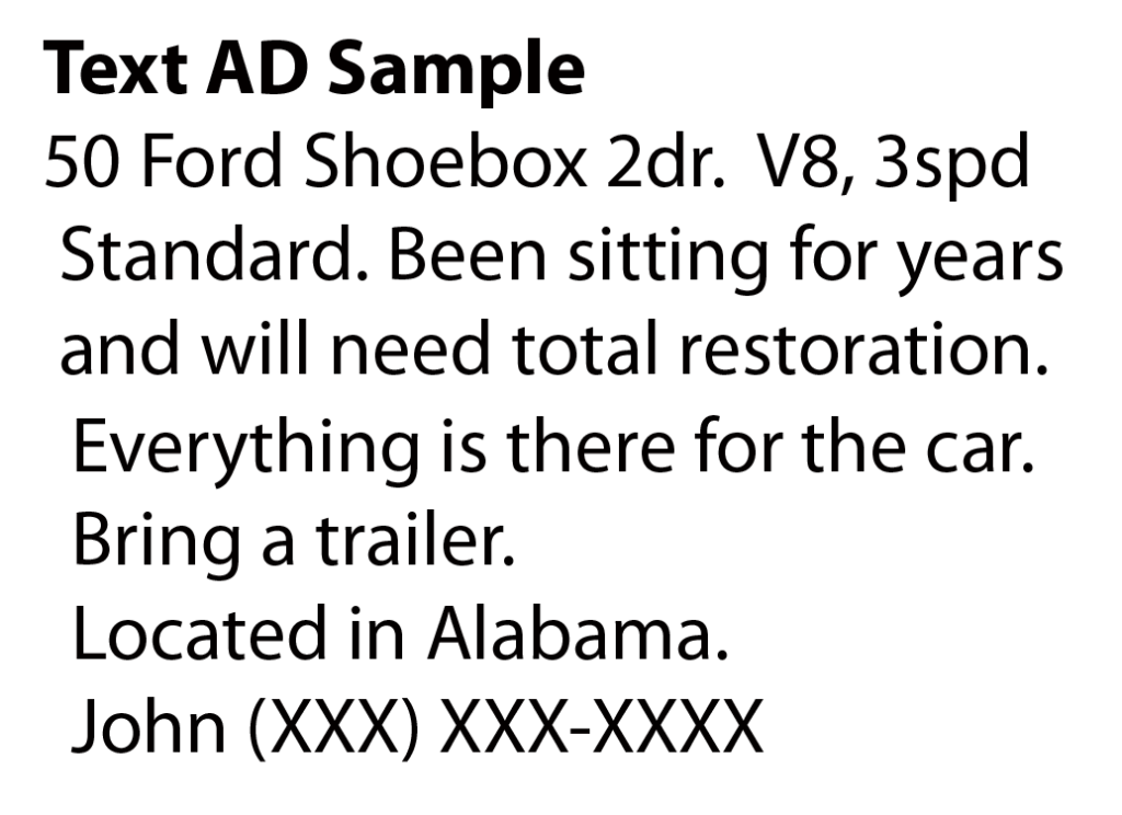 Text Ad – Dixie Press